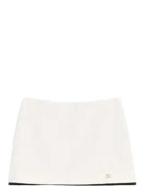 Valentino Garavani Cotton Tweed Skirt Pants - Multicolor