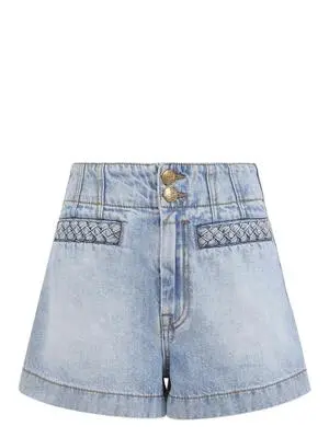 Zimmermann Indra Denim Shorts - Multicolor