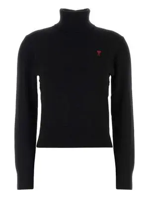 AMI Paris Wool Sweater - Black