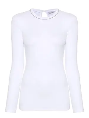 Brunello Cucinelli Beaded Trim Crewneck Pullover - Multicolor
