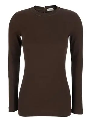 Brunello Cucinelli Cotton Crewneck Sweater - Multicolor