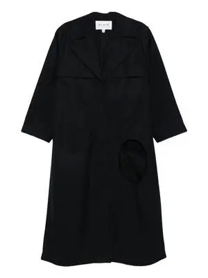 Alaïa Trench Coat With Cutout Detail - Blue