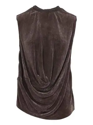 Rick Owens RICK OWENS Subhuman Velvet Jersey Top Brown