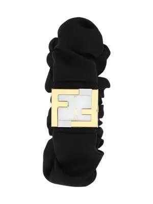 Fendi Stainless Steel And Nylon Fendimania Baguette Watch - Black