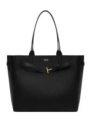 TOM FORD Medium Audrey Hammered Leather Bag - Black