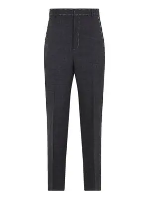 Moschino Wool Tailored Trousers - Gray