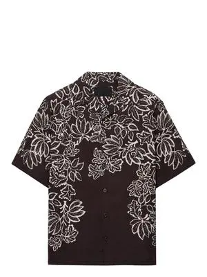 Prada Short-sleeved Printed Cotton Shirt - Multicolor