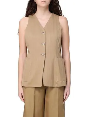 Max Mara Single-breasted Waistcoat - Cream