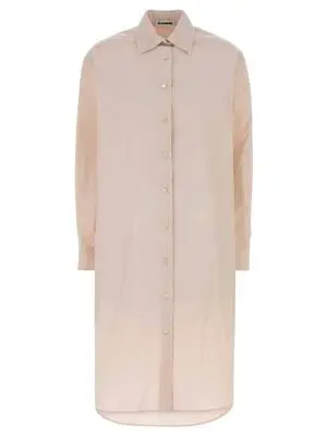 JIL SANDER Light Poplin Shirt Dress - Pink