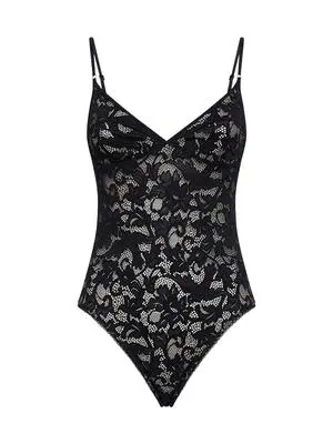 Zimmermann Black Lace Sleeveless Bodysuit - Multicolor