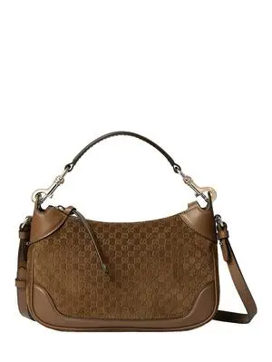 Gucci Monogram Shoulder Bag - Brown