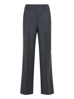 Peserico Straight Leg Tailored Trousers - Gray