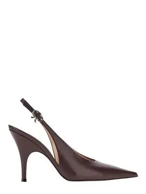 GIANVITO ROSSI GIANVITO ROSSI Sofia Leather Slingback Pumps Red