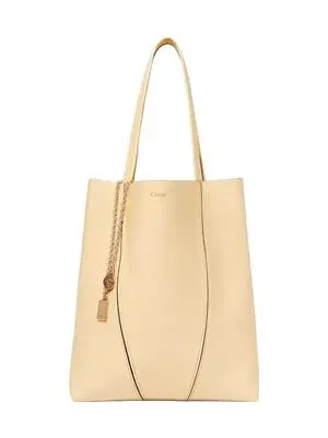 Chloé Spin Tote Bag In Grainy Leather - Multicolor