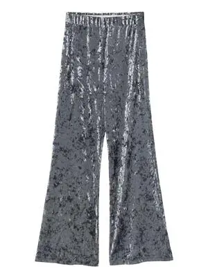 FORTE_FORTE Forte Forte Women Velvet High-Waisted Trousers Multicolor