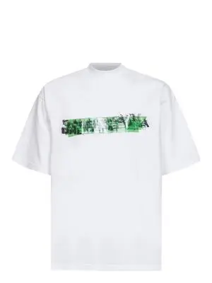 Balenciaga White Messy Spray Medium Fit T-shirt - Multicolor