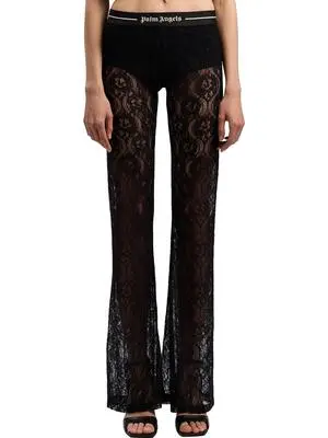 Palm Angels Classic Logo Lace Pants - Black