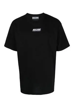 Moschino Embroidered Cotton T-shirt - Black