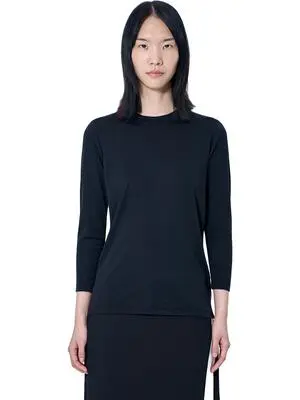 Phoebe Philo Cropped Sleeve T-shirt - Black