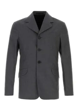 JIL SANDER Graphite Wool Blazer - Gray