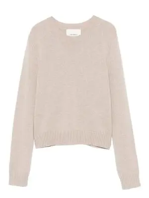 LISA YANG Cashmere Crew Neck Pullover - Cream