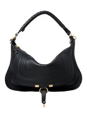 Chloé Marcie Small Leather Shoulder Bag - Black