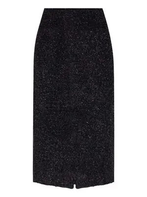 Balenciaga Tweed Midi Skirt - Multicolor