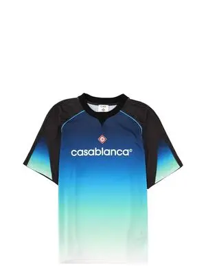Casablanca T-shirt Football Con Logo - Multicolor