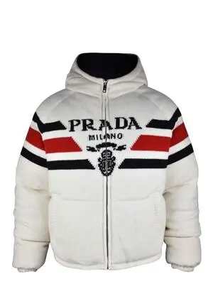 Prada PRADA Cashmere And Wool Down Jacket White