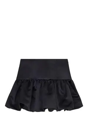 GANNI Satin Ruffled Mini Skirt - Multicolor