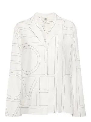 TOTEME Cotton Blend Pajama Shirt - Multicolor