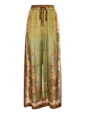 Zimmermann Silk Habotai Indra Relaxed Trousers - Multicolor