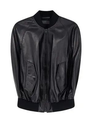 Balenciaga Sleeveless Leather Jacket - Black