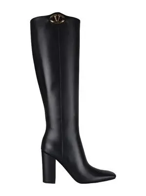 Valentino Garavani Vlogo Leather Boots - Black