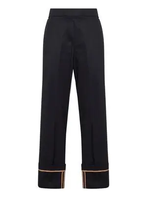 Herno Cotton Gabardine Turn-up Trousers - Multicolor