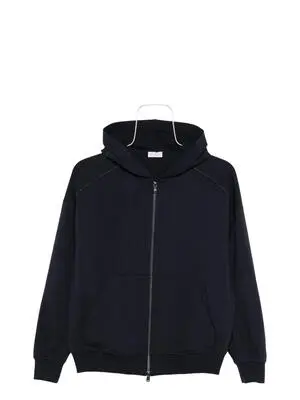 Brunello Cucinelli Cotton Hooded Zip Up - Multicolor