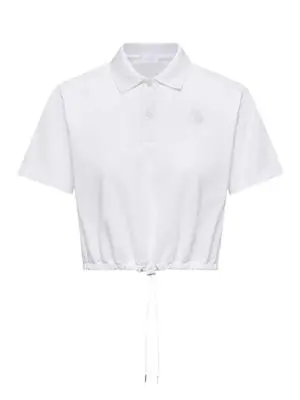 Moncler Logo Patch Polo Top - White