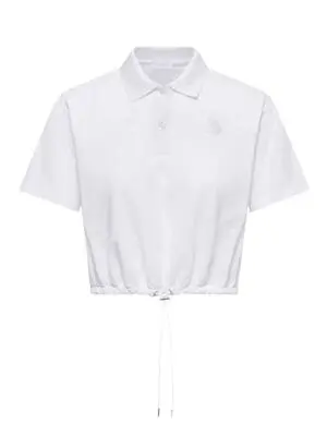 Moncler Logo Patch Polo Top - White