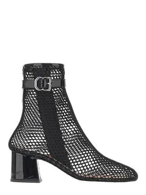 Alaïa Net Patent Detail Ankle Booties - Black