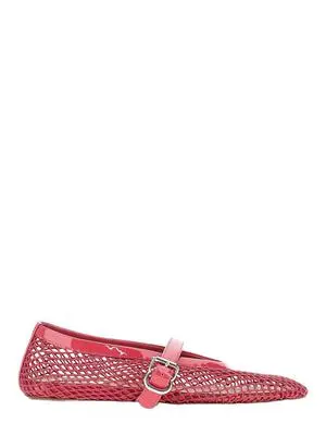 Alaïa Fishnet Ballerina Flats - Pink