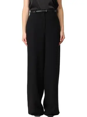 Max Mara Belted Wide Leg Trousers - Black