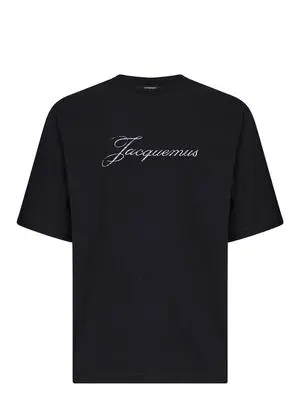 Jacquemus Black Jersey The Logo-printed T-shirt - Multicolor