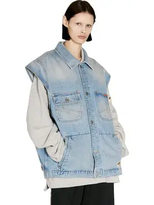 Martine Rose Denim Gilet - Blue