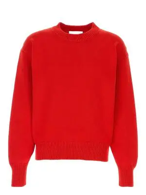 JIL SANDER Cotton Sweater - Red