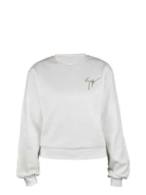 GIUSEPPE ZANOTTI Embroidered Cotton Sweatshirt - White