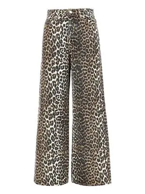 GANNI Leopard-print Lari Jeans - Multicolor