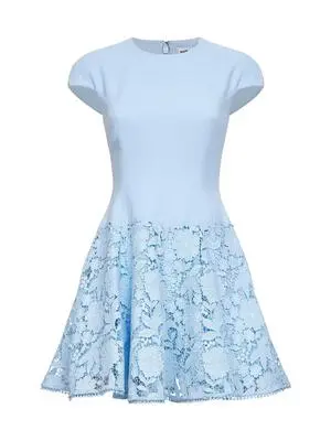 SELF-PORTRAIT Crepe And Lace Mini Dress - Multicolor
