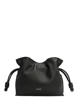 Loewe Flamenco Leather Clutch - Black