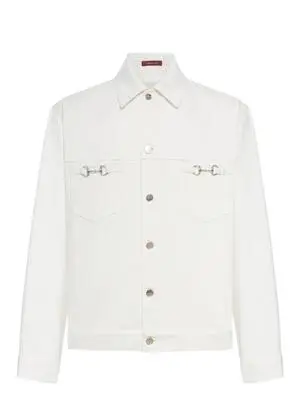 Gucci Horsebit Denim Jacket - White