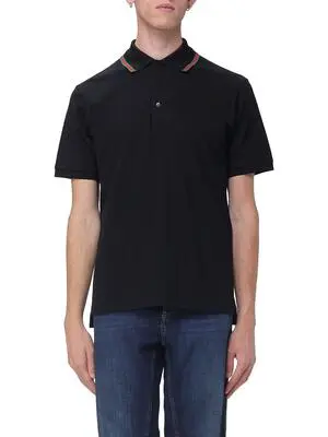 Gucci Short-sleeved Cotton Polo With Web Detail And Contrast Trim - Black